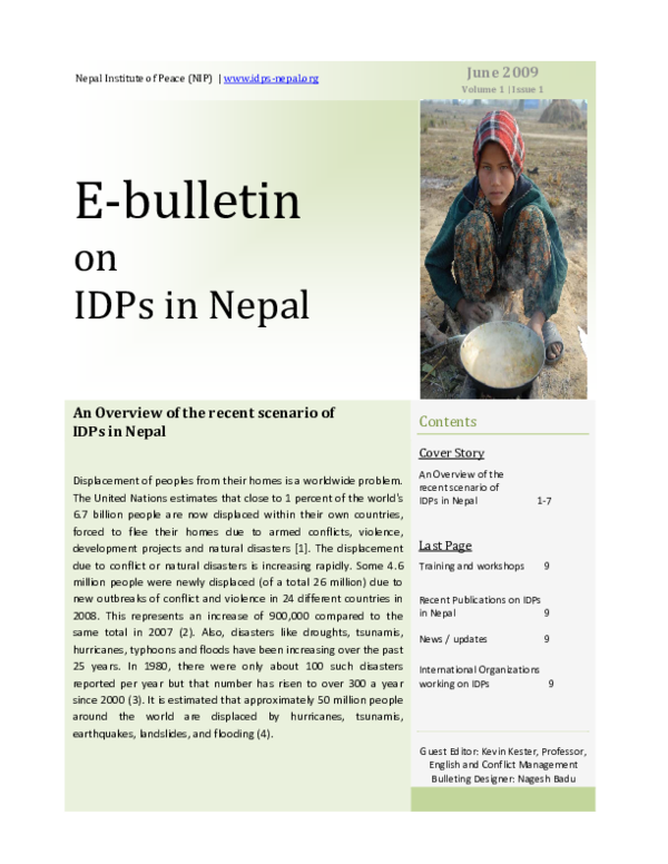 (PDF) An Overview of the Recent Scenario of IDPs in Nepal