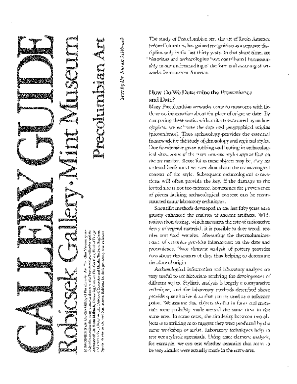 (PDF) Gallery Guide: Robicsek Gallery of Precolumbian Art.