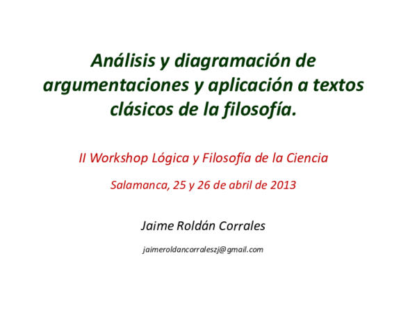 (PPT) Análisis y diagramación de argumentaciones y aplicación a textos ...