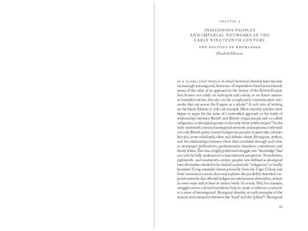 (PDF) "Indigenous peoples and imperial networks in the early nineteenth ...