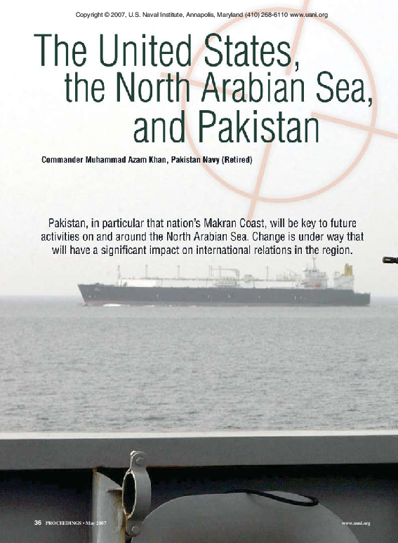 (PDF) The United States, the North Arabian Sea and Pakistan