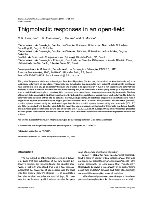 (PDF) Thigmotactic responses in an open-field