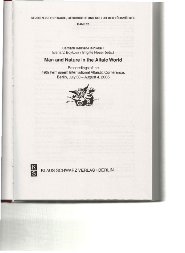 (PDF) Deer and Man in a Darkhat Legend and Their Ethnogenetic Connections