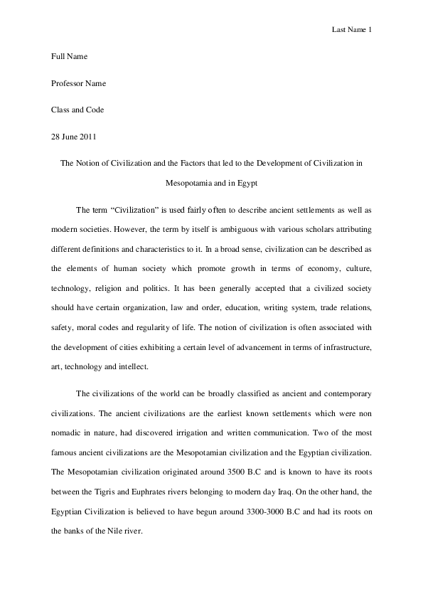 (DOC) Ancient Civilizations