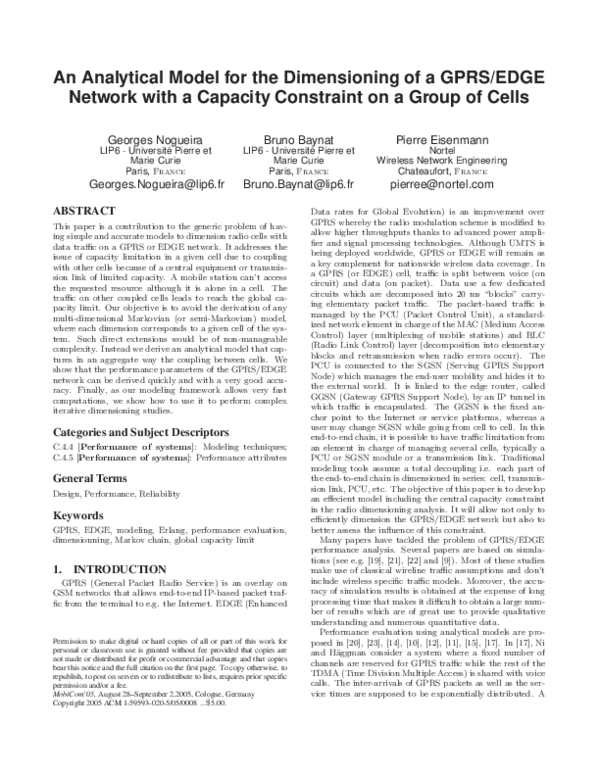 (PDF) An analytical model for the dimensioning of a GPRS/EDGE network ...