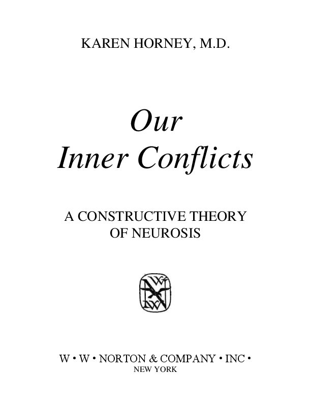 Karen Horney Inner conflicts