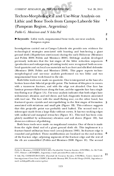 (PDF) Techno-Morphological and Use-Wear analysis on lithic and bone ...