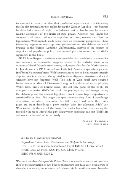 (PDF) Reviewed by Larry Frohman in Central European History