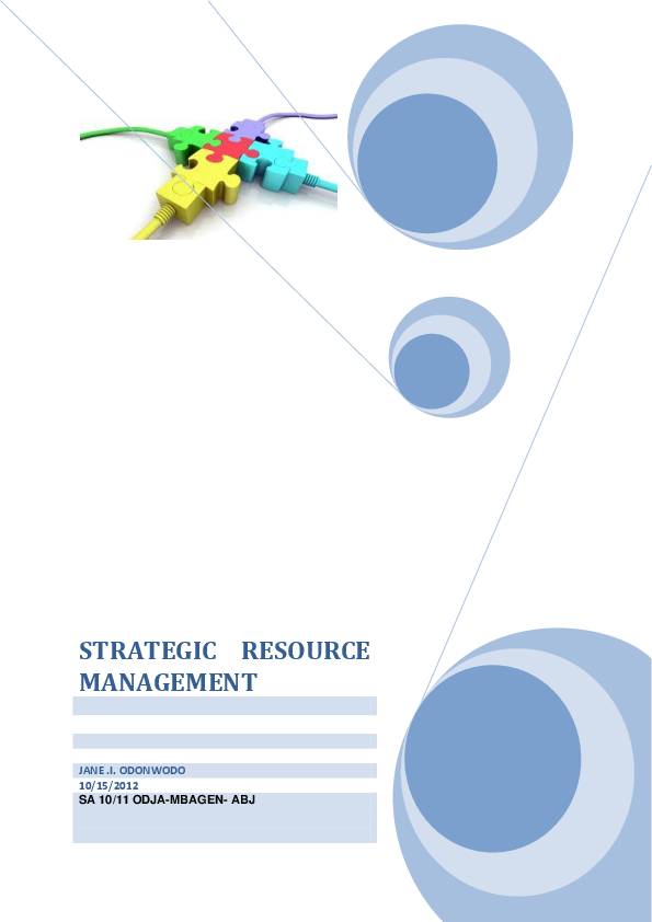 (PDF) STRATEGIC RESOURCE MANAGEMENT