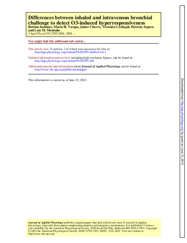(PDF) Differences between inhaled and intravenous bronchial challenge ...
