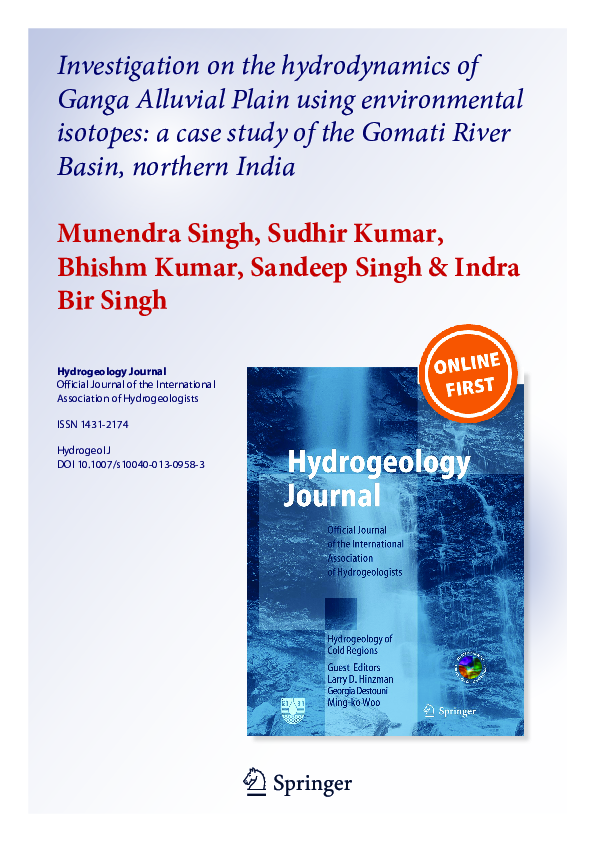 (PDF) Investigation on the hydrodynamics of Ganga Alluvial Plain using ...