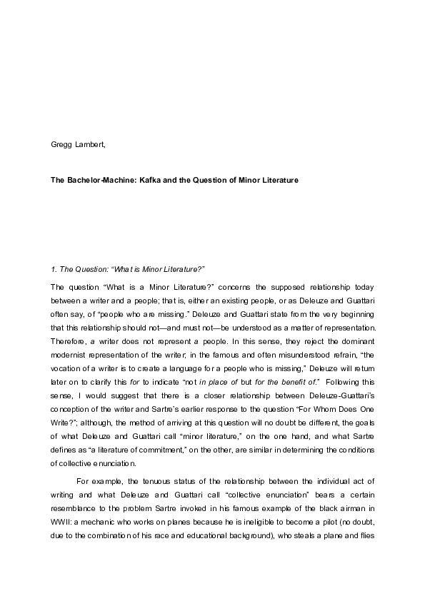 (PDF) The Bachelor-Machine (Kafka)