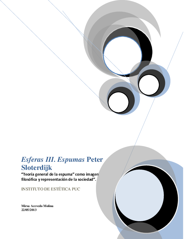 (DOC) Sloterdijk: Teoría general de la espuma en Esferas III