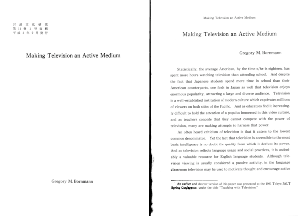 (PDF) Making television an active medium