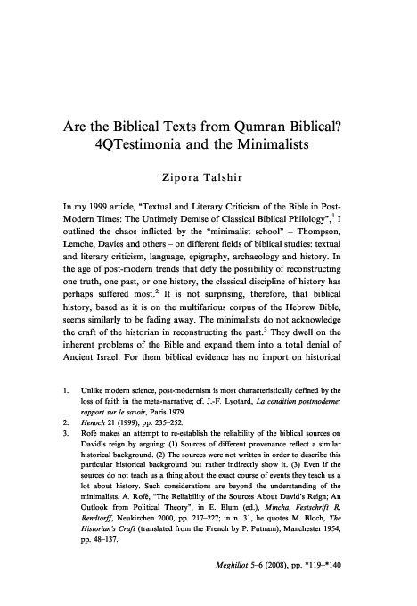 (PDF) 2007 - Are the Biblical Texts from Qumran Biblical?