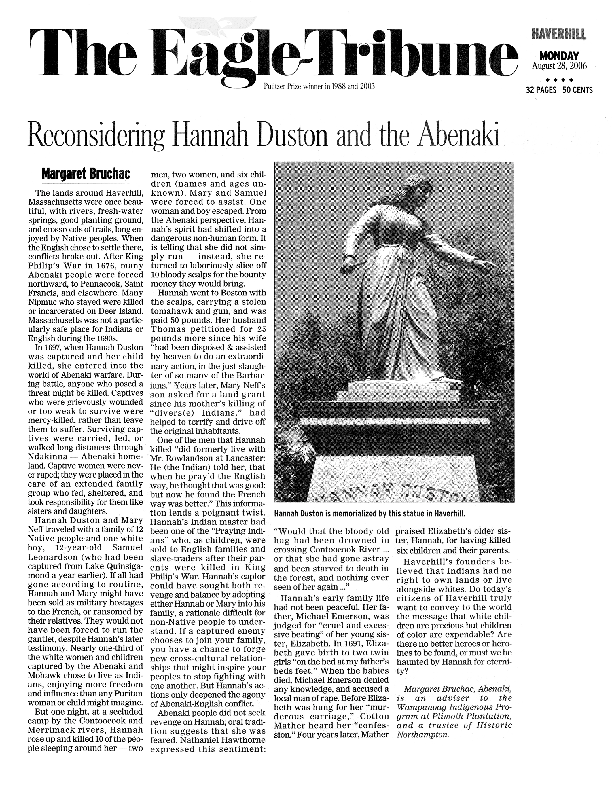 (PDF) Reconsidering Hannah Duston and the Abenaki