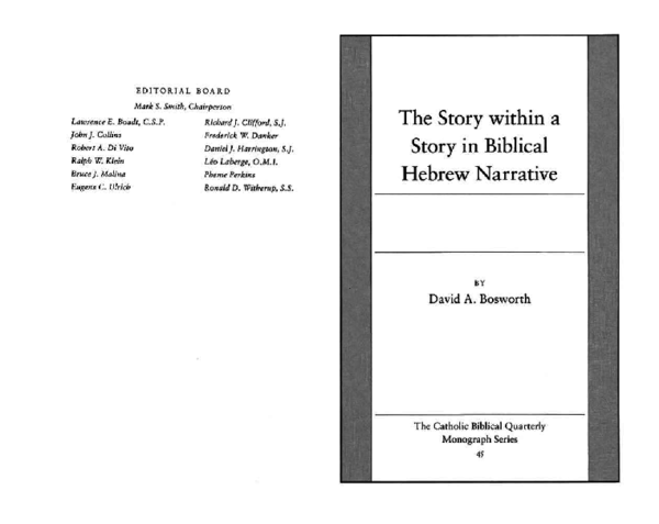 (PDF) The Story within a Story in Biblical Hebrew Narrative