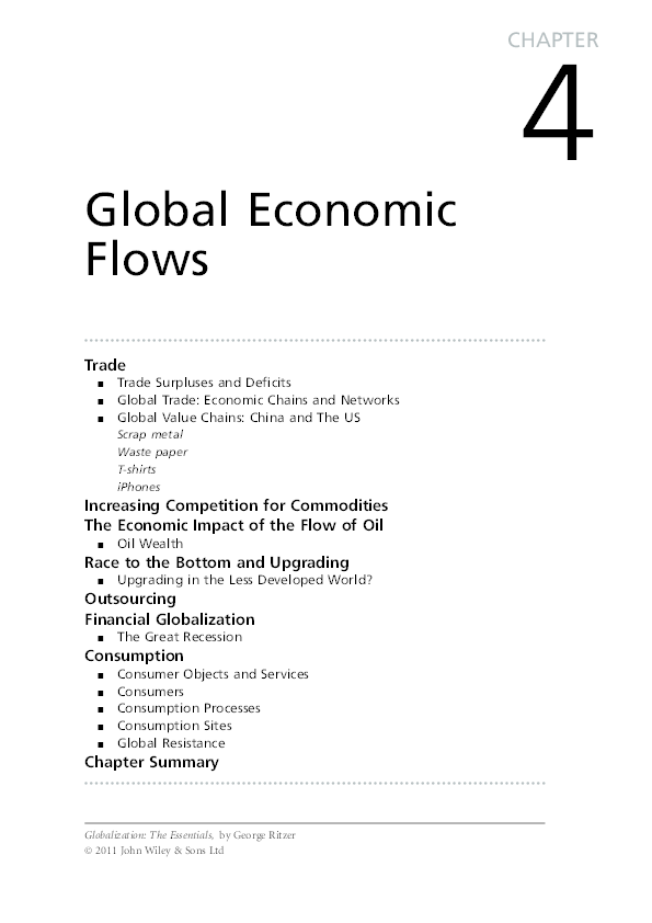 (PDF) globalization - global economic flows