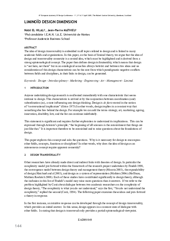 (PDF) Liminoïd design dimension