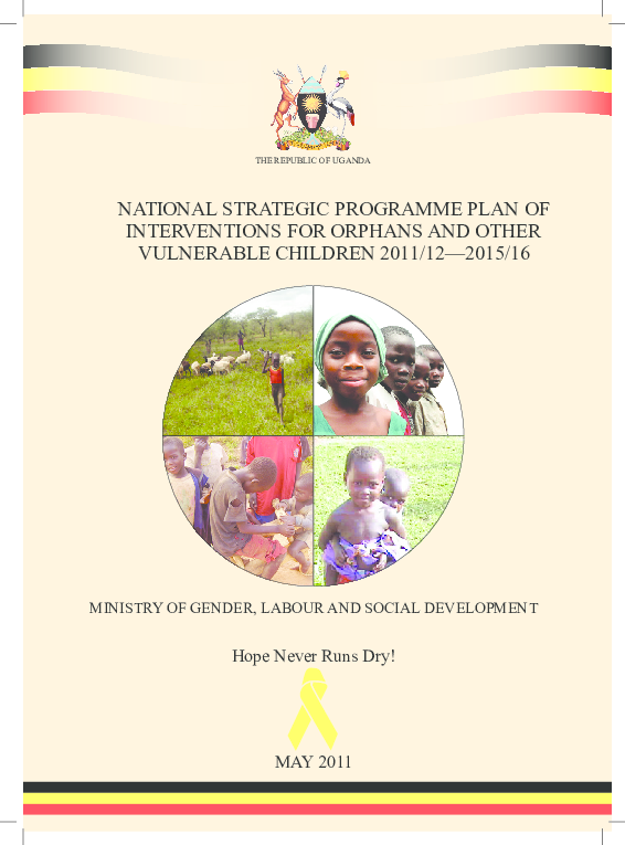 (PDF) NATIONAL STRATEGIC PROGRAMME PLAN OF INTERVENTIONS FOR ORPHANS ...