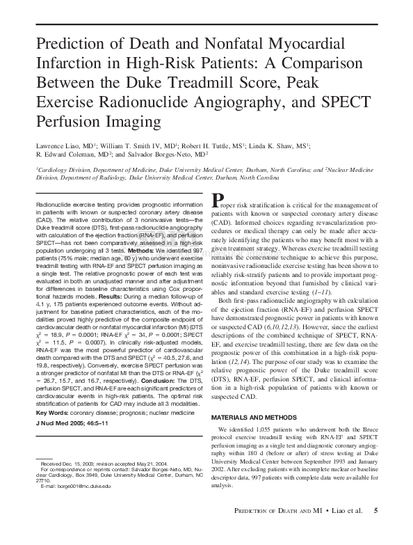 (PDF) Prediction of Death and Nonfatal Myocardial Infarction in High ...