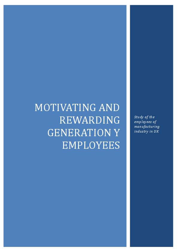 (PDF) MOTIVATING AND REWARDING GENERATION Y EMPLOYEES
