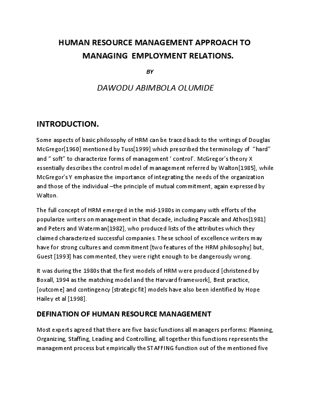 (DOC) understanding the insights of human resource management
