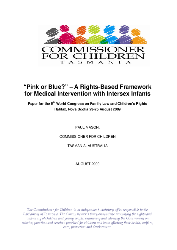 (PDF) “Pink or Blue?” – A Rights-Based Framework for Medical ...