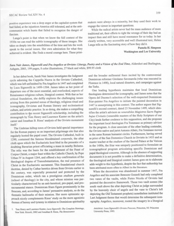 (PDF) Sara Nair James, Signorelli and Fra Angelico at Orvieto: Liturgy ...