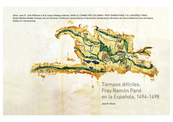 (PDF) Oliver (2008) Tiempos Dificiles-Fray Ramon Pane en La Espanola ...