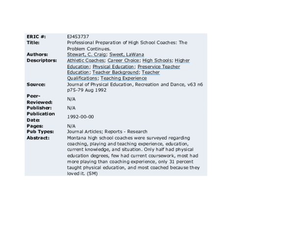 (DOC) 1992 Abstract of JOPERD art-1992