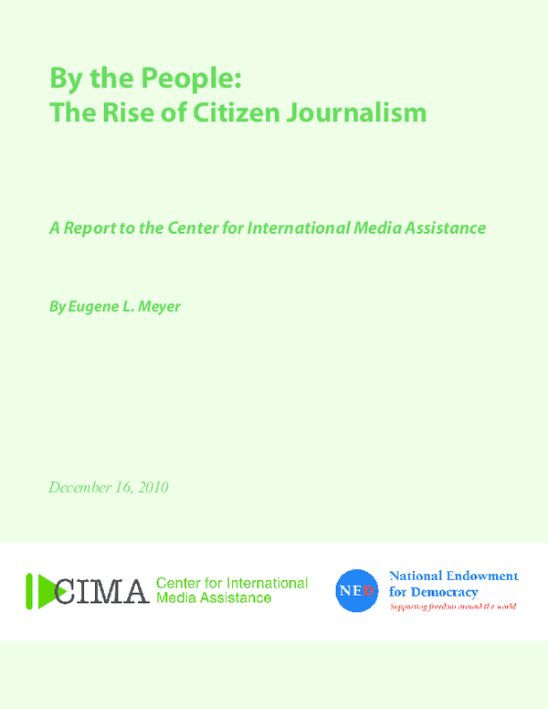 (PDF) By the People: The Rise of Citzen Journalism