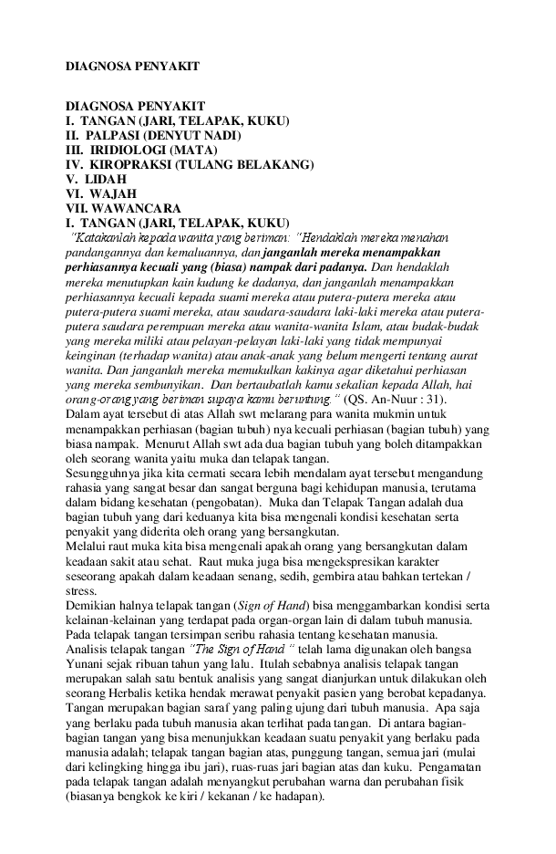 (DOC) diagnosa penyakit