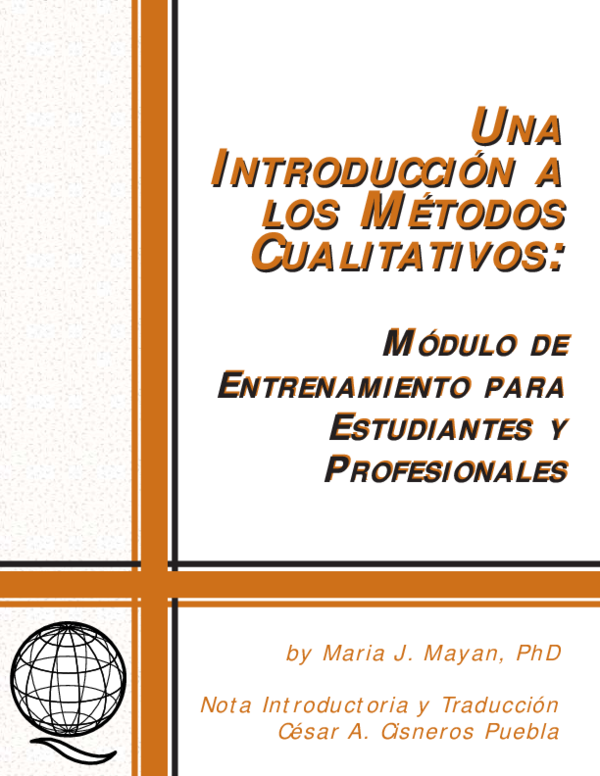 (PDF) Una introducción a la Investigación Cualitativa