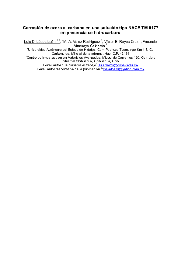 (PDF) Comportamiento de la corrosión de acero al carbono en una ...