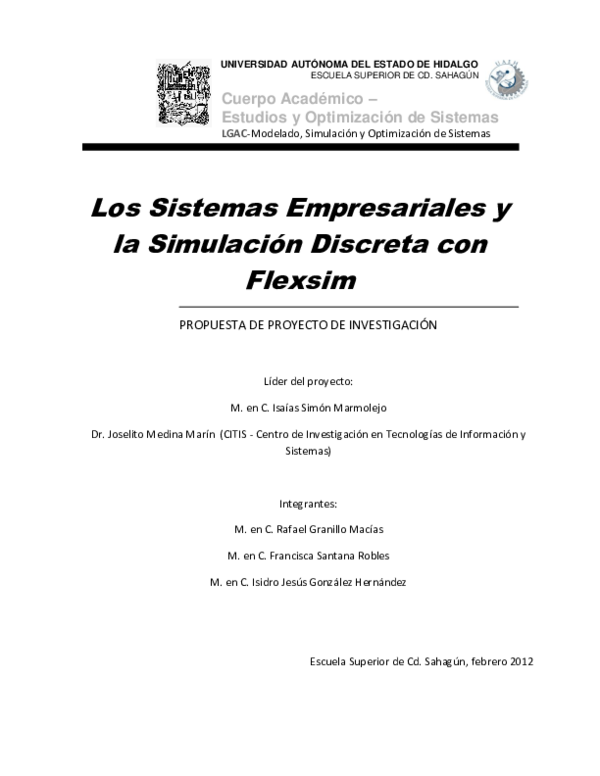 (PDF) OS SISTEMAS EMPRESARIALES Y LA SIMULACIÓN DISCRETA CON FLEXSIM