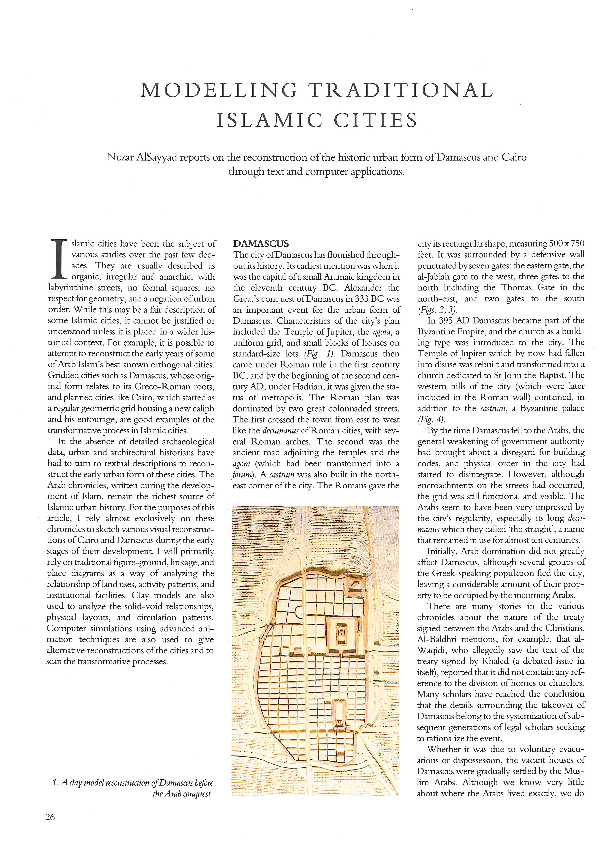 (PDF) Modeling Traditional Islamic Cities