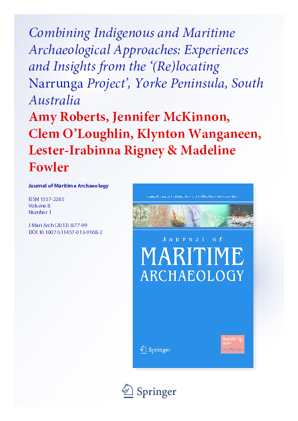(PDF) Combining Indigenous and maritime archaeological approaches ...