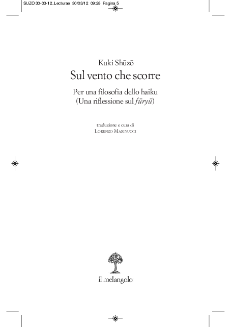 (PDF) Sul vento che scorre - Kuki Shuzo's reflection on furyu.