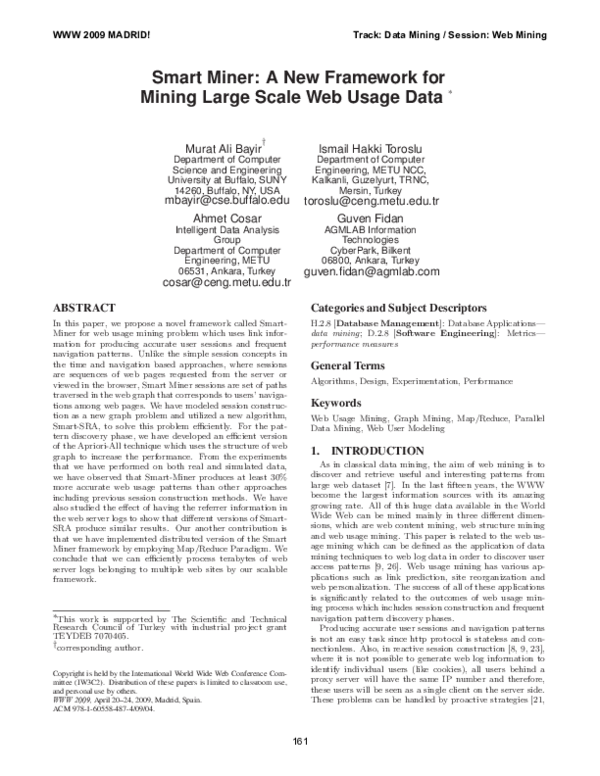 (PDF) Smart Miner: a new framework for mining large scale web usage data