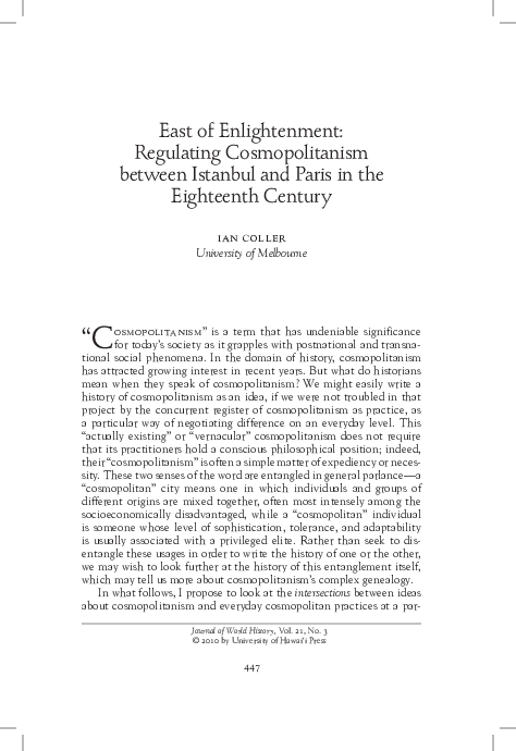 (PDF) East of Enlightenment: Regulating Cosmopolitanism between ...