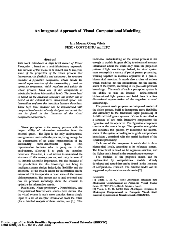 (PDF) An Integrated Approach of Visual Computational Modelling
