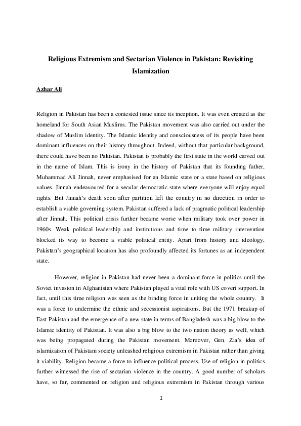(PDF) Article, understanding pakistan (revised)