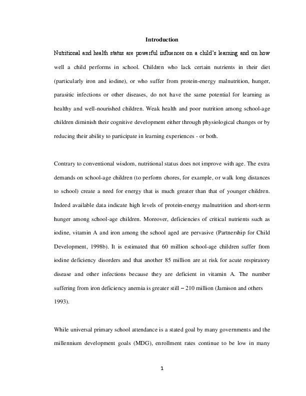 (DOC) The impact of school feeding programme