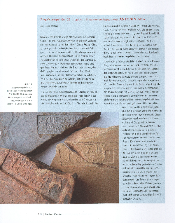 (PDF) Ziegelstempel der 22. Legion mit agnomen imperatoris ANTONINIANA