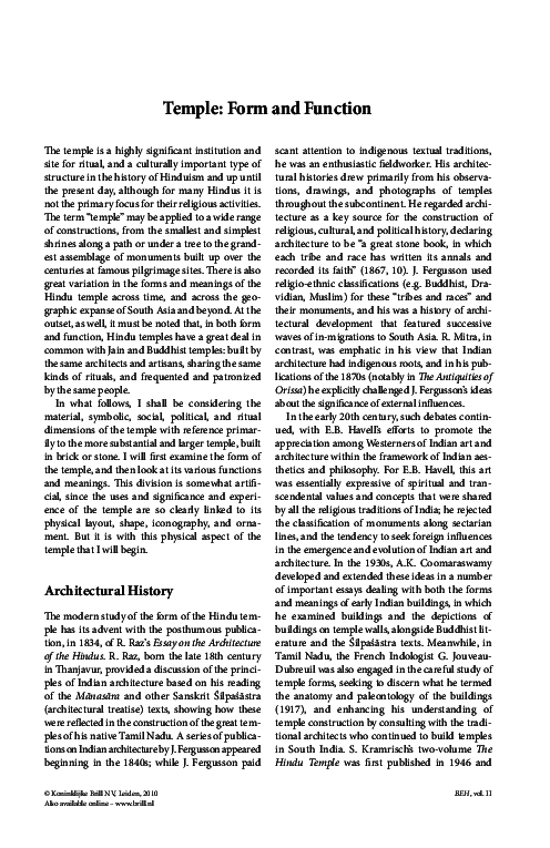 (PDF) Temple: Form and Function