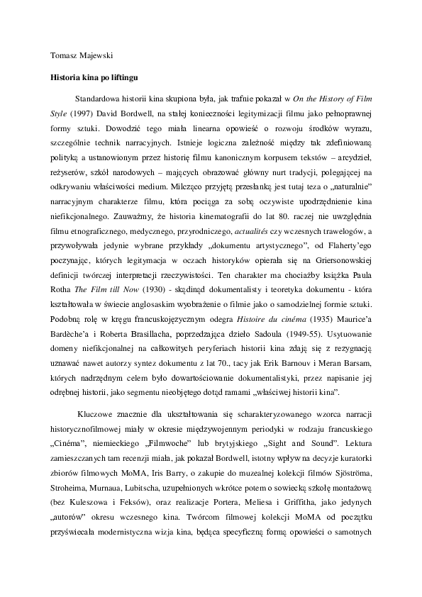 (PDF) Historia kina po liftingu