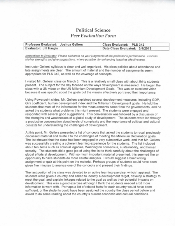 (PDF) Instructor Peer Review