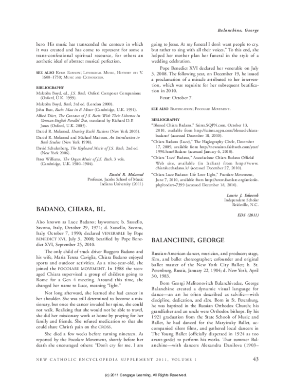 (PDF) Balanchine George