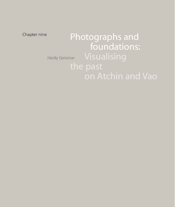 (PDF) Photographs and Foundations: Visualizing the Past on Atchin and Vao